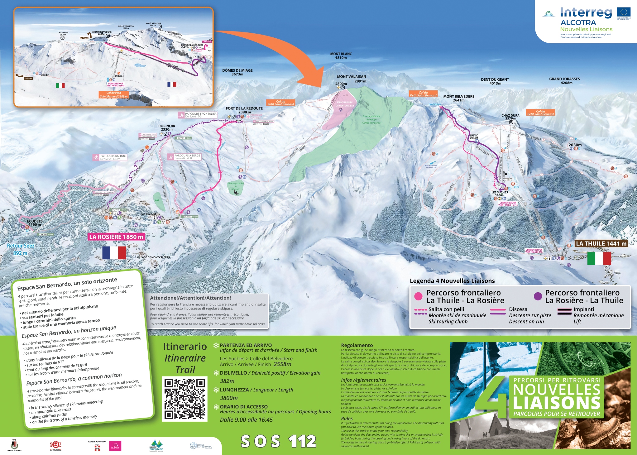 Se pistekort over La Thuile - få overblik over alle piste og lifte